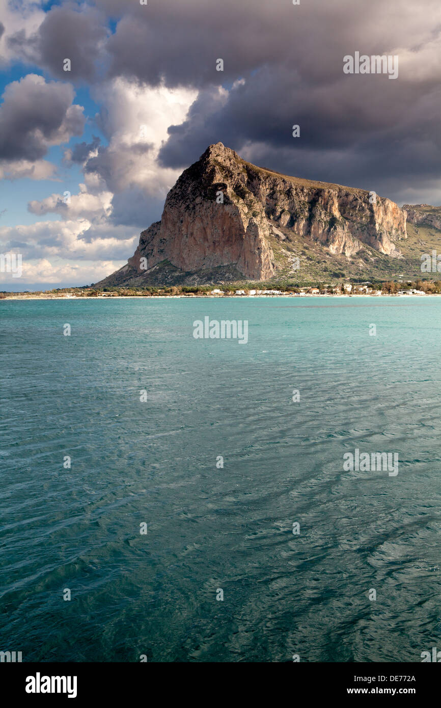 San vito lo Capo bay and Mount Monaco in the province of Trapani ...
