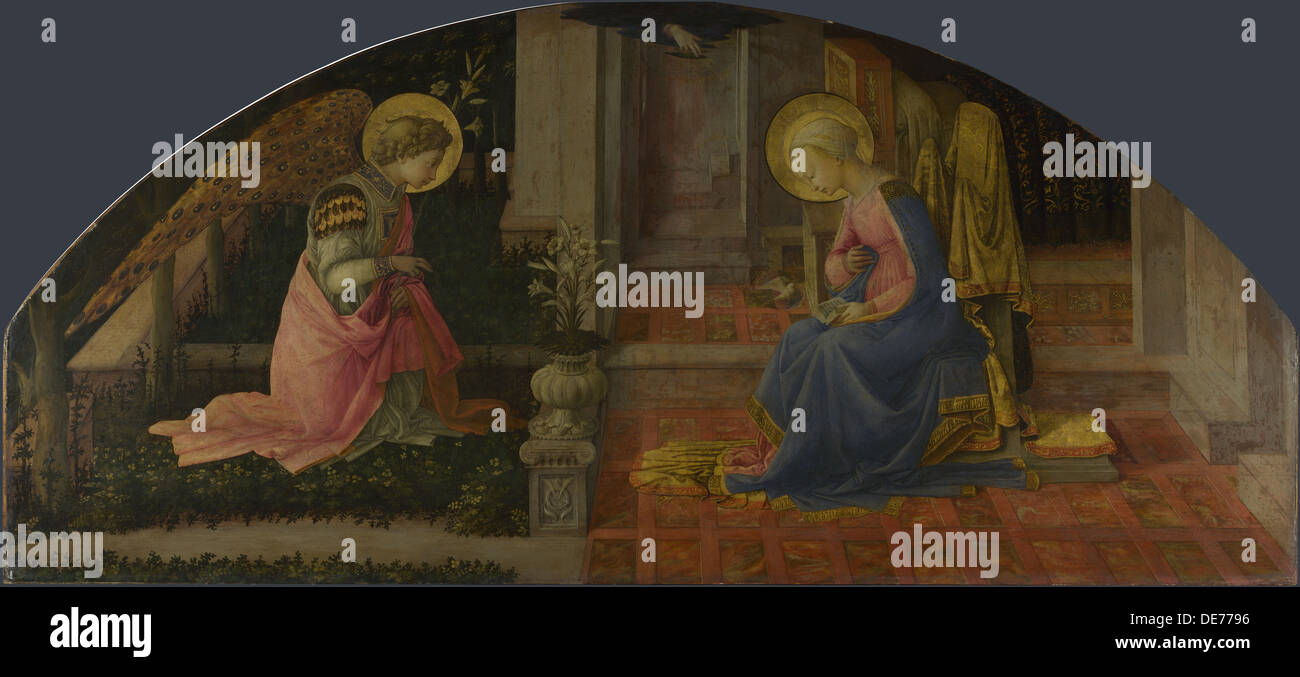 The Annunciation (Medici Panel), c. 1450. Artist: Lippi, Fra Filippo (1406-1469 Stock Photo - Alamy