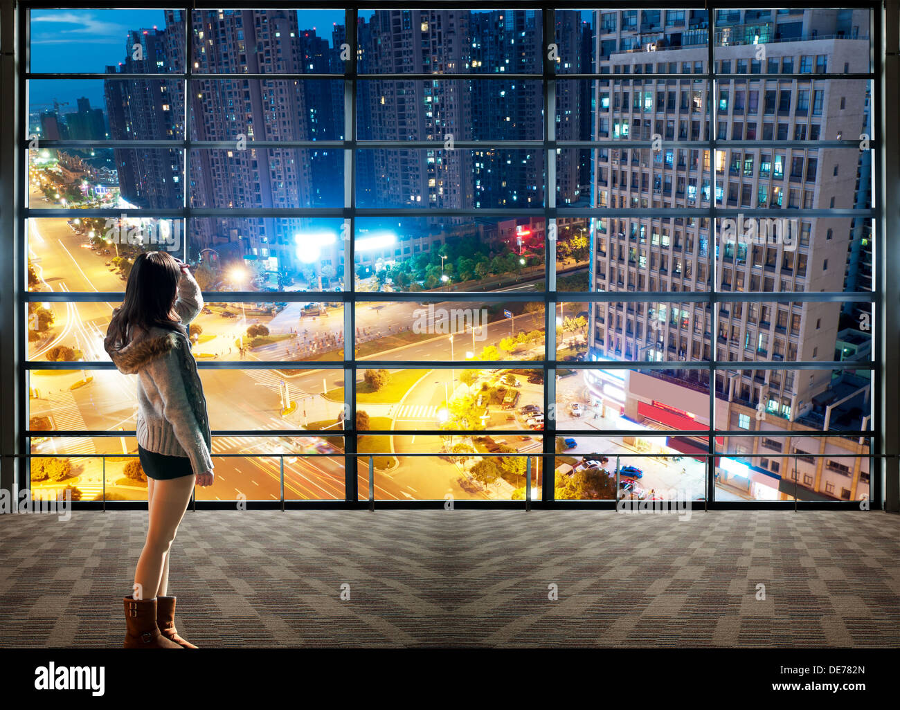 Wuhan scenery looking out the window Stock Photo - Alamy
