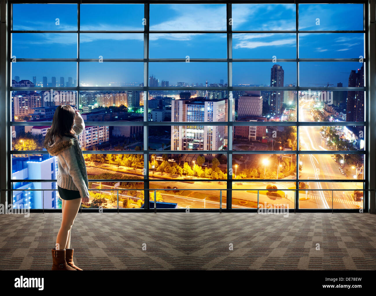 Wuhan scenery looking out the window Stock Photo - Alamy
