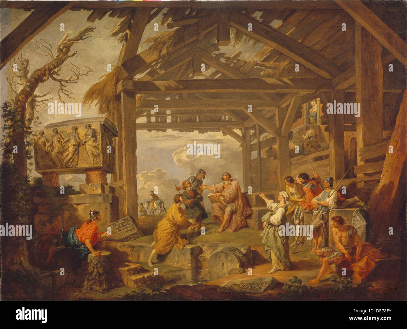 Cumaean Sibyl prophesied the Birth of Christ, 1738. Artist: Panini ...