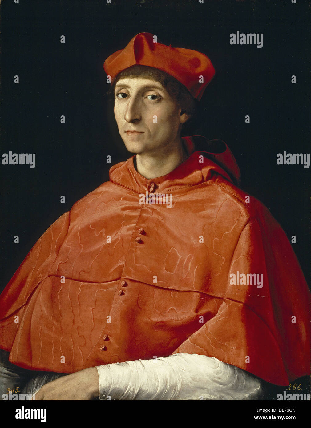 Portrait of a Cardinal, c. 1510. Artist: Raphael (1483-1520 Stock Photo ...