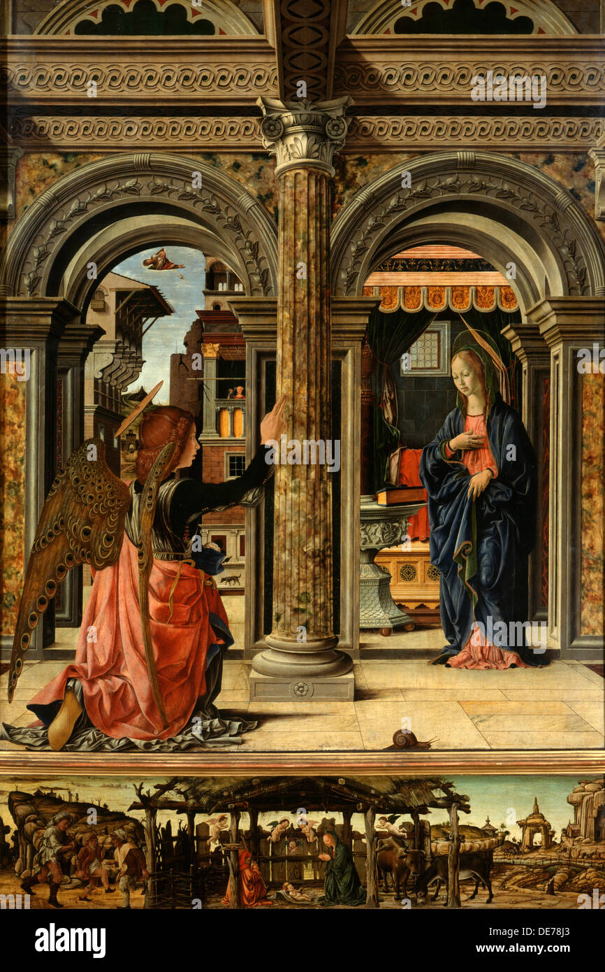 The Annunciation, 1470-1472. Artist: Del Cossa, Francesco (1436-1478 ...