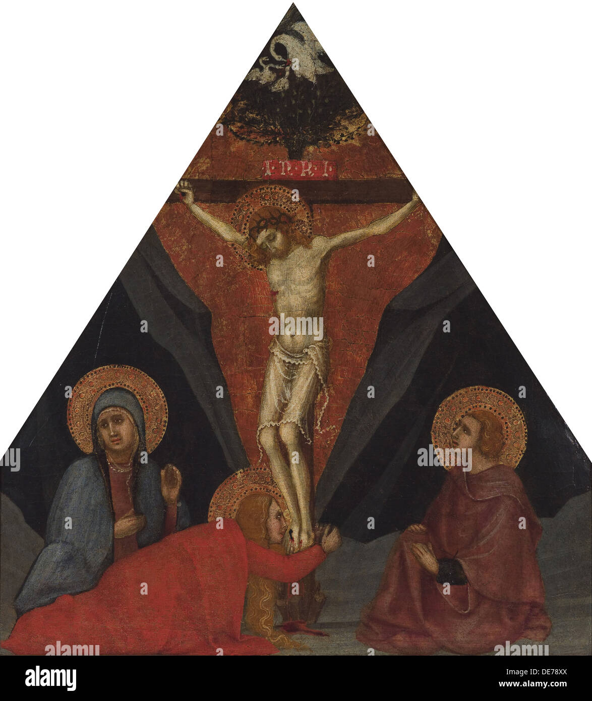 The Crucifixion with the Virgin, Mary Magdalene and St. John the Evangelist, ca 1400. Artist ...
