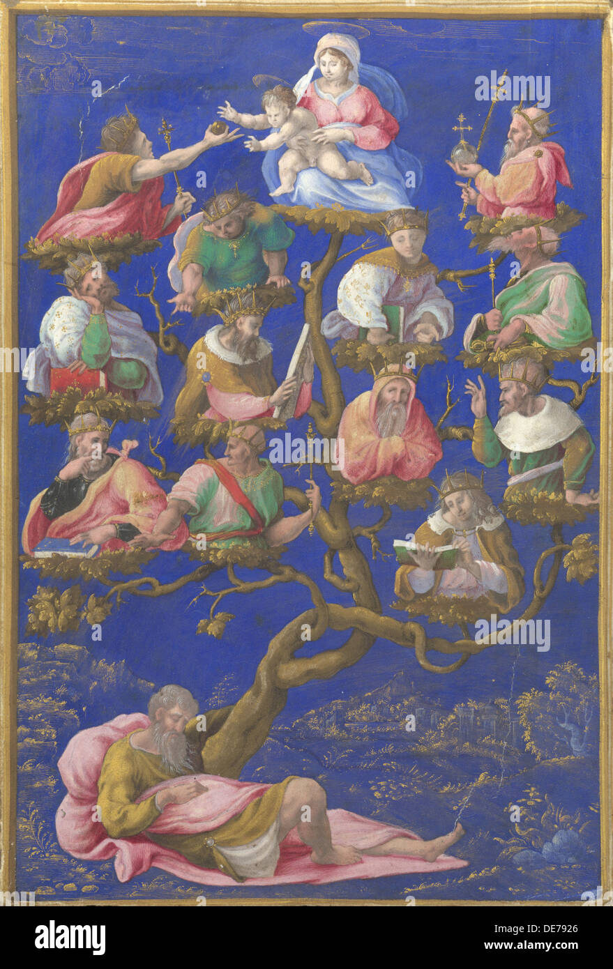 The Tree of Jesse, c.1535. Artist: Genga, Gerolamo (1476-1551 Stock ...