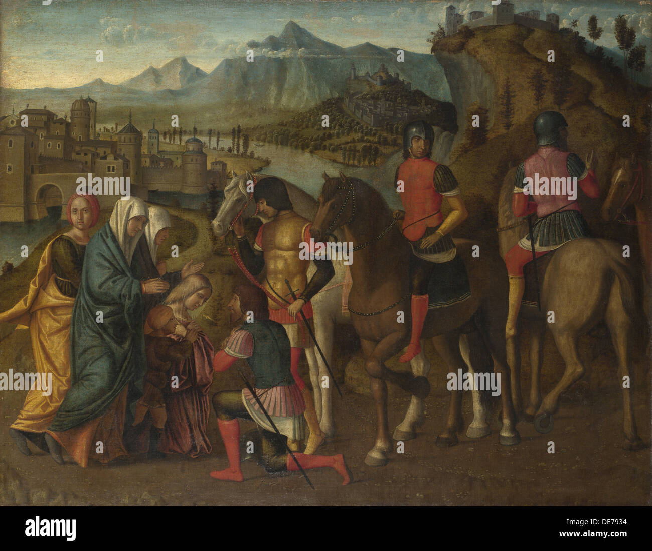 Coriolanus persuaded by his Family to spare Rome, c. 1500. Artist ...