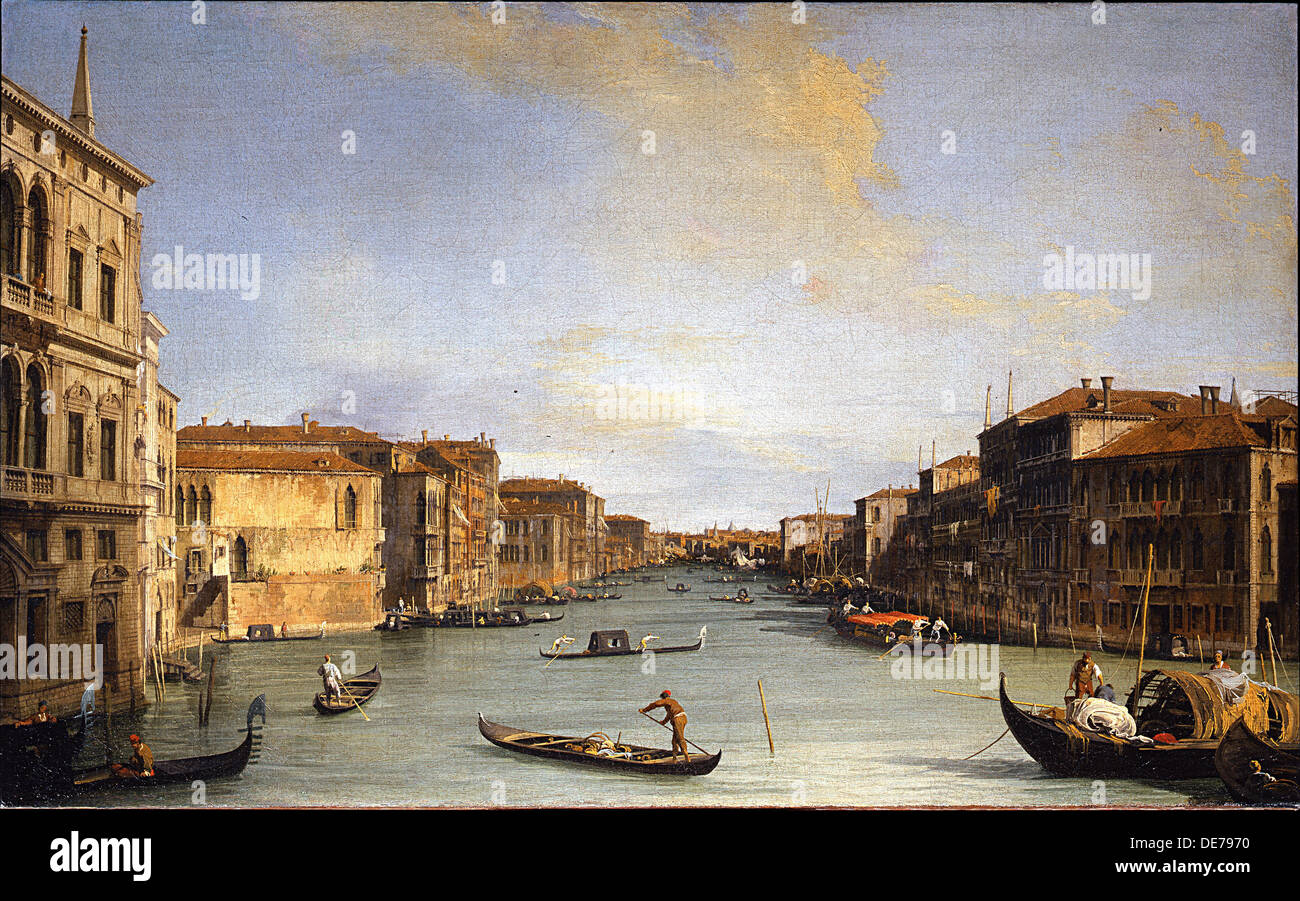 View of the Grand Canal, 1726-1728. Artist: Canaletto (1697-1768 Stock ...