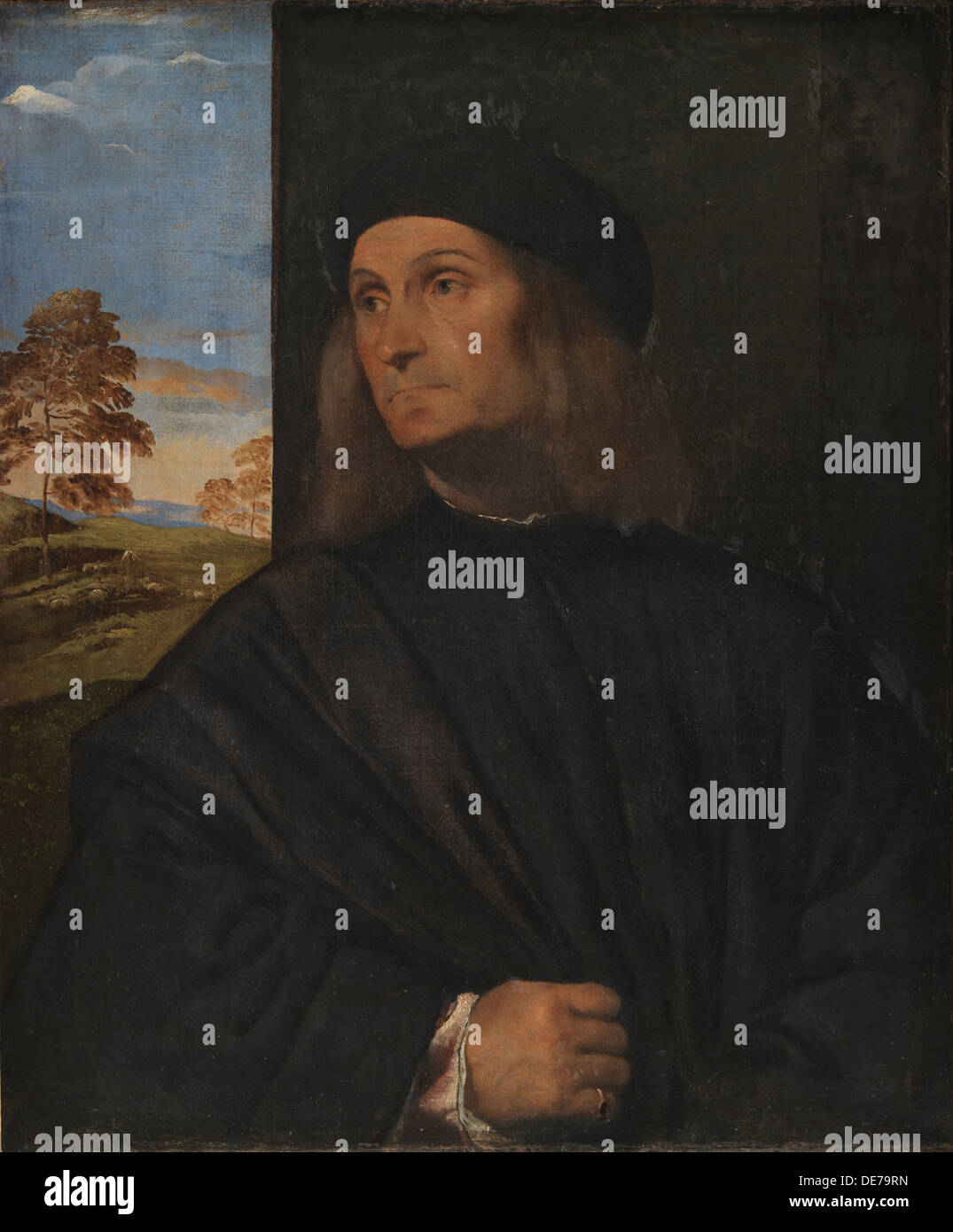 Portrait of the Painter Giovanni Bellini, 1511-1512. Artist: Titian ...