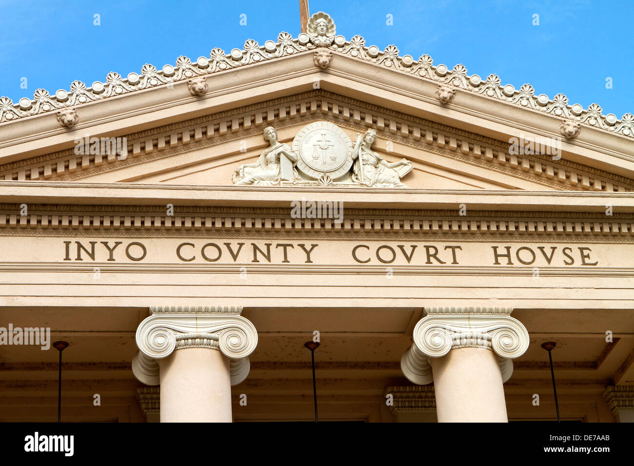 Inyo county courthouse in the city of Independence on route 395 in the ...