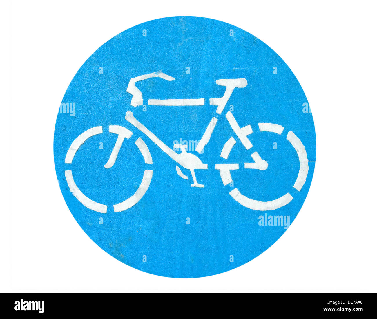 Cycle Lane Sign Cut Out Stock Images & Pictures - Alamy