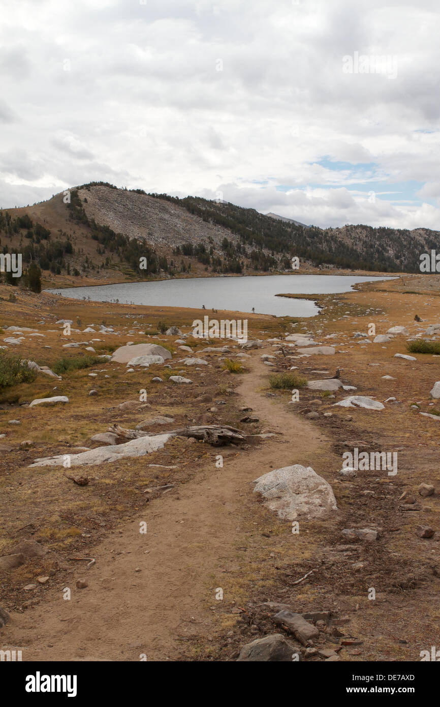 A trail leading to Gaylor Lakes in the High Sierra Nevada mountains of ...