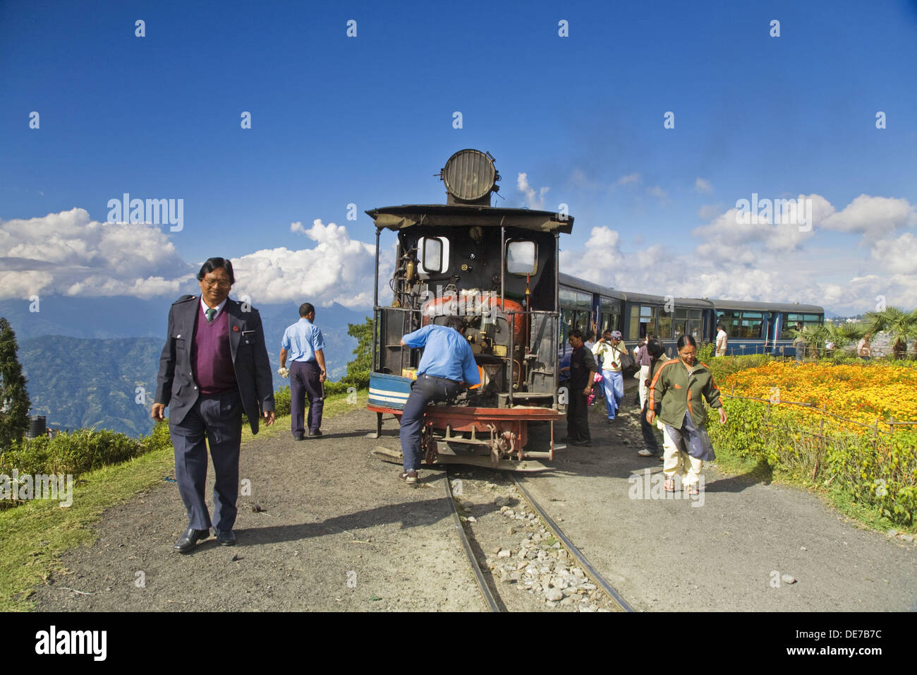 Indian train conductor hi-res stock photography and images - Alamy