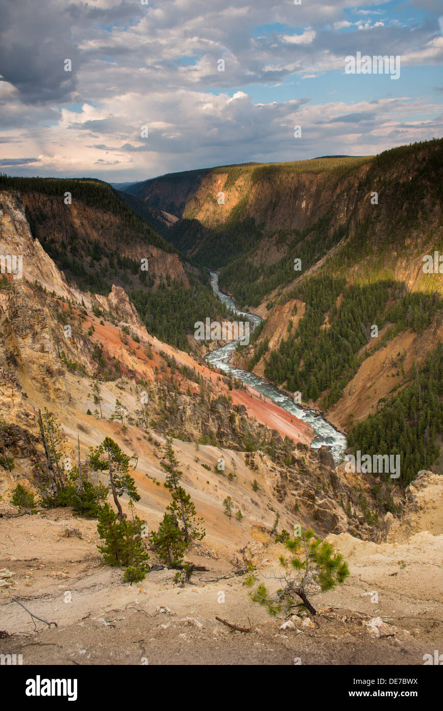 Photograph of the lower falls of the Yellowstone river, shot right ...