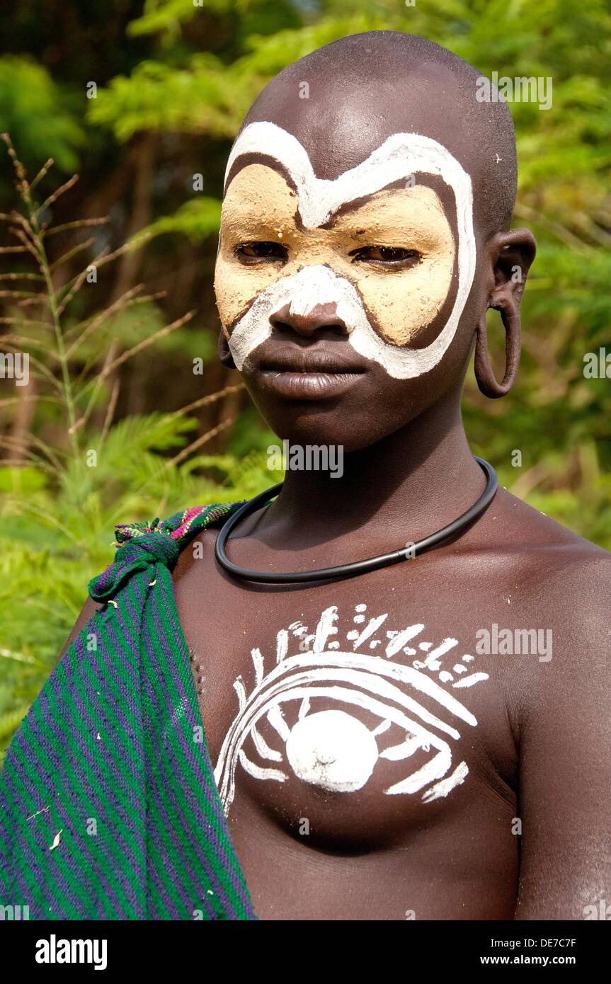 Young Suri Surma Woman Ethiopia High Resolution Stock Photography and ...