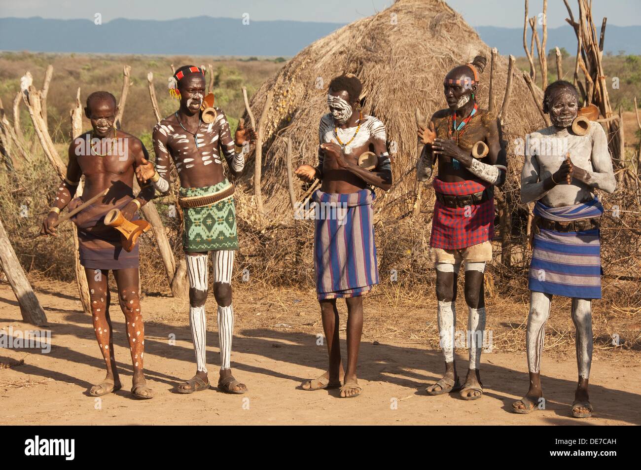 Karo people with body painting dancing High Resolution Stock ...