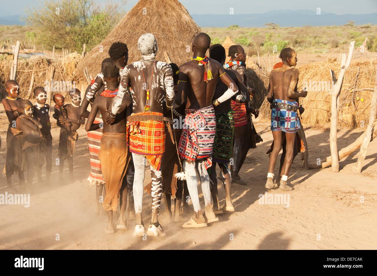 Karo people with body painting dancing High Resolution Stock ...