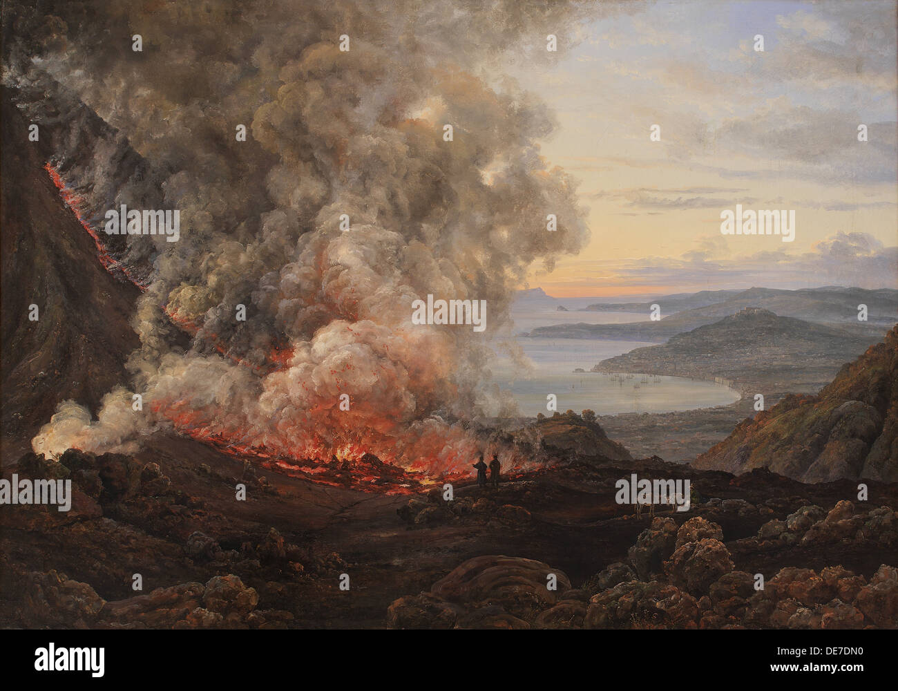 Eruption of the Volcano Vesuvius, 1821. Artist: Dahl, Johan Christian ...