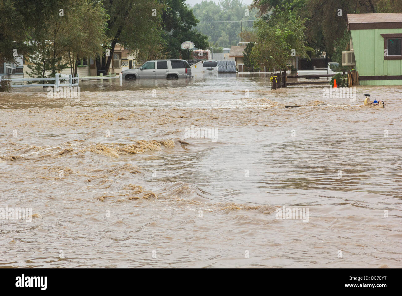 Longmont, Colorado, USa. 12th September, 2013. Flood Water take over ...