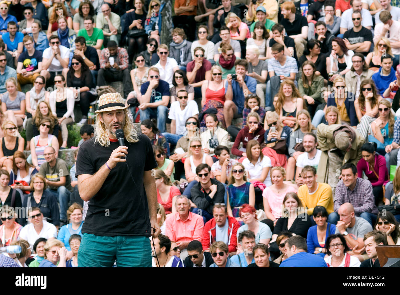 Berlin, Germany, singers and spectators at the Bearpit karaoke show at ...
