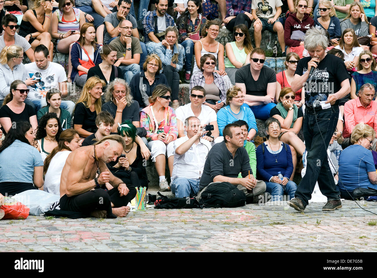 Berlin, Germany, singers and spectators at the Bearpit karaoke show at ...