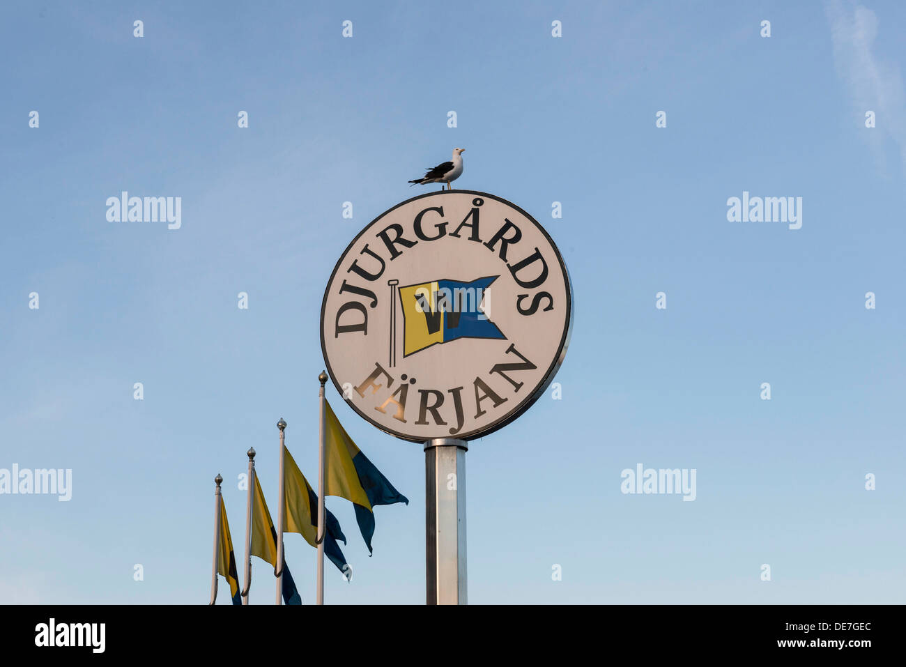 Stockholm sign by the river Stock Photo - Alamy