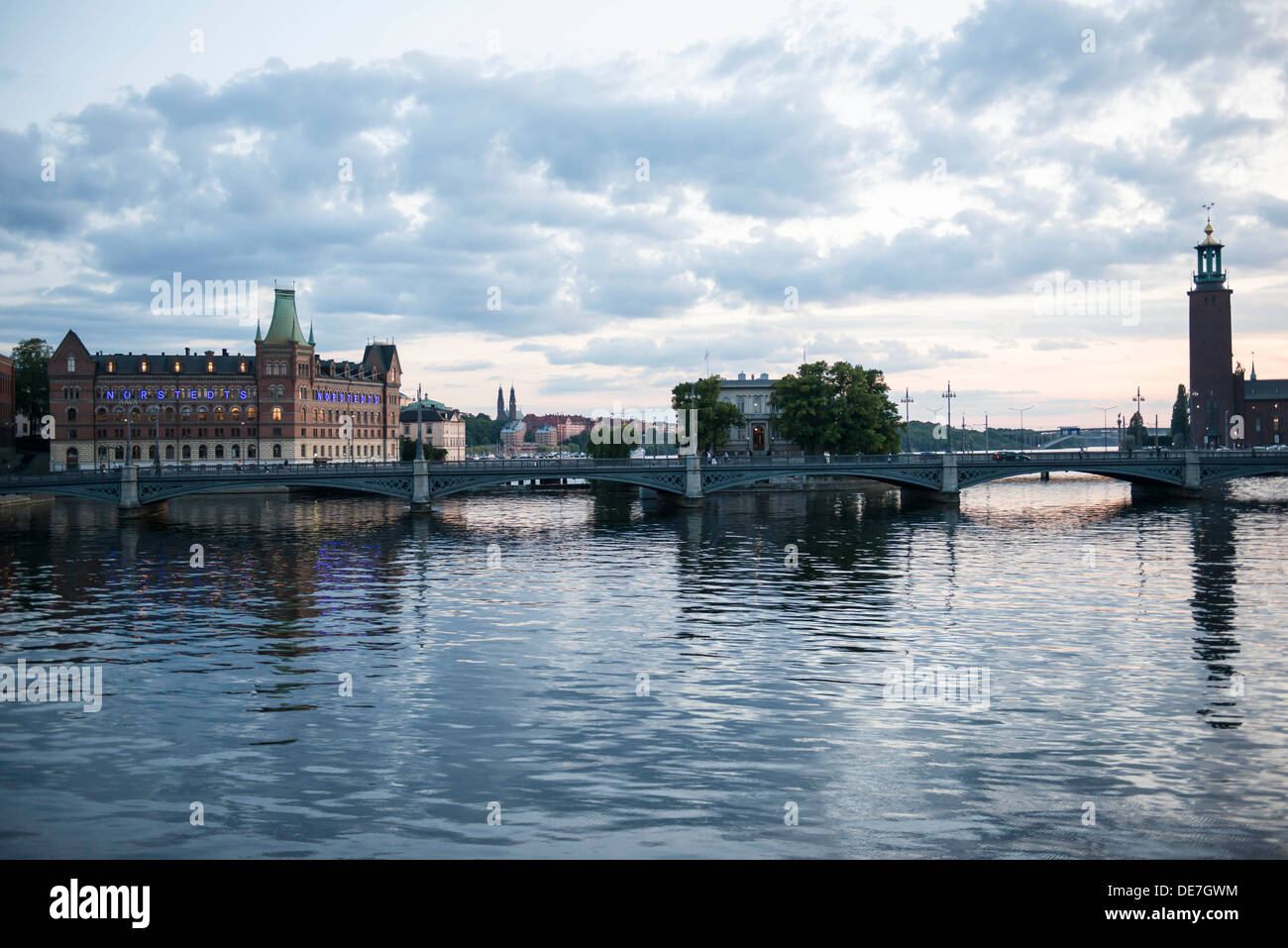 The Norstedt Building and Vasabron Bridge in Stockholm Stock Photo - Alamy
