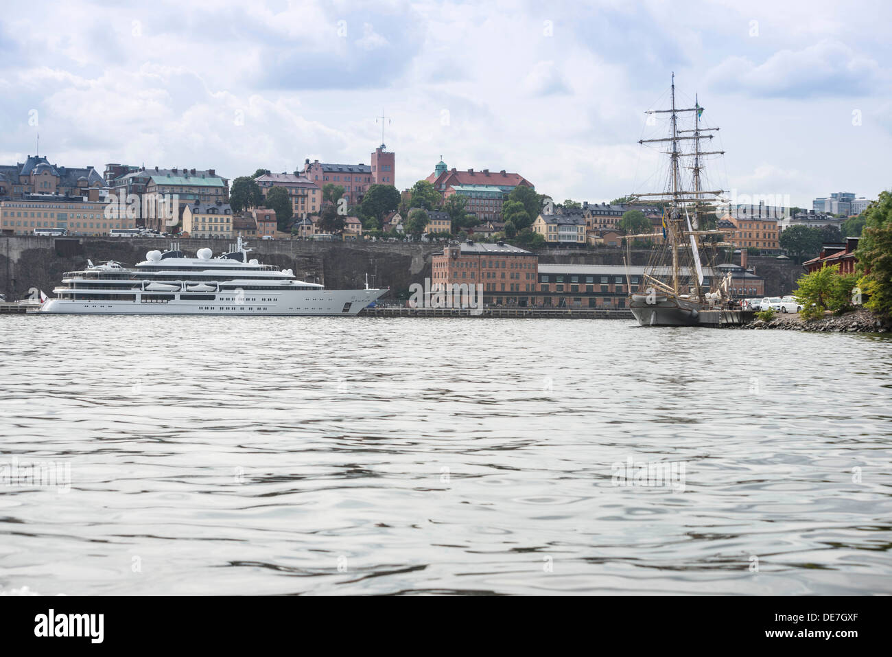 Stockholm - ships in harbour Stock Photo - Alamy