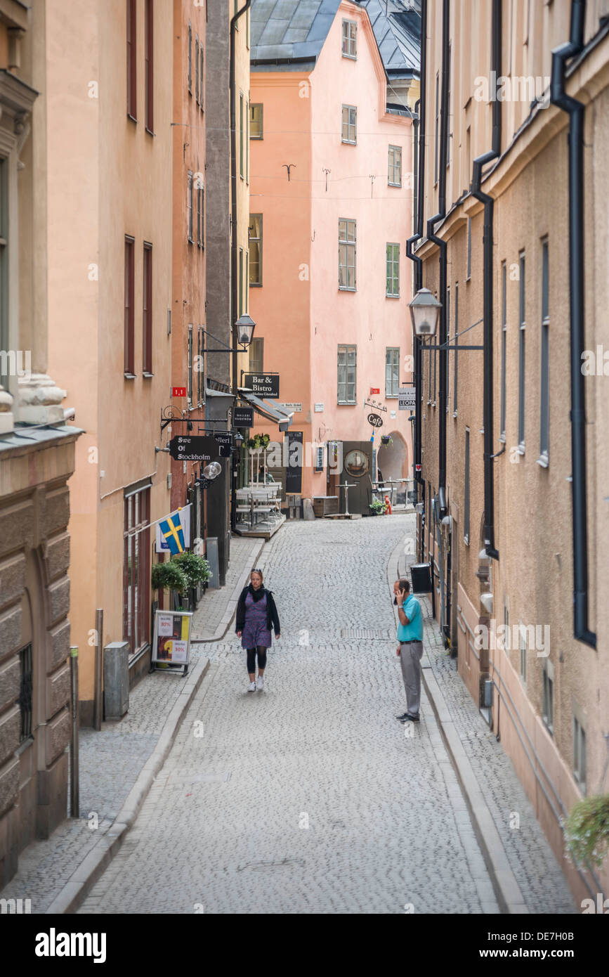 A side street in Stockholm Stock Photo - Alamy