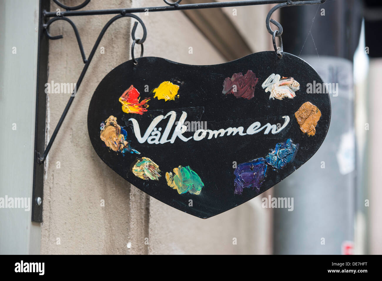 A Welcome sign in Stockholm Stock Photo - Alamy