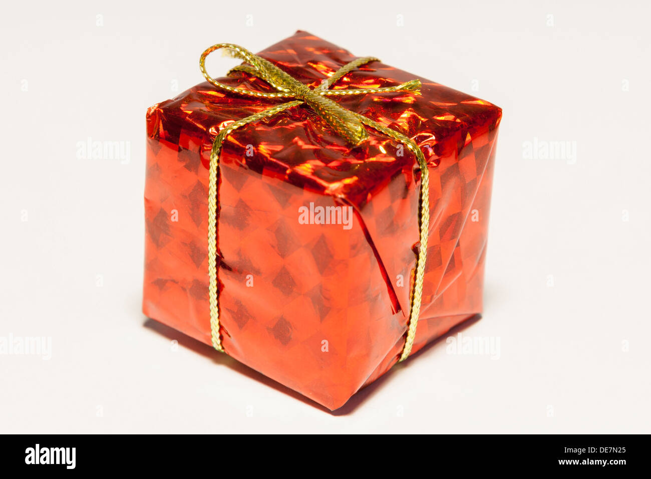 Small wrapped gift box Stock Photo - Alamy