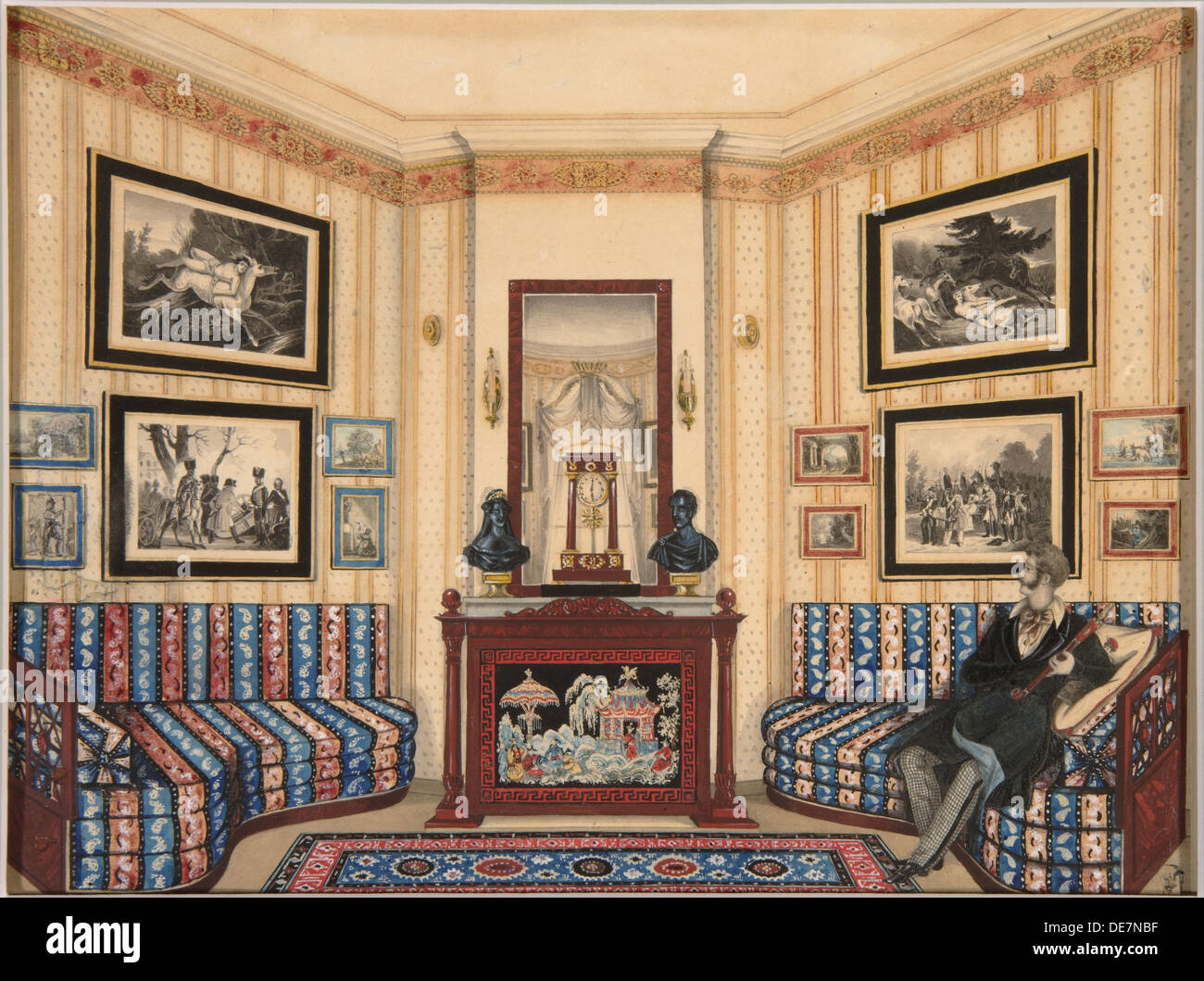Prince Golitsyn' Room, 1840s. Artist: Anonymous Stock Photo - Alamy