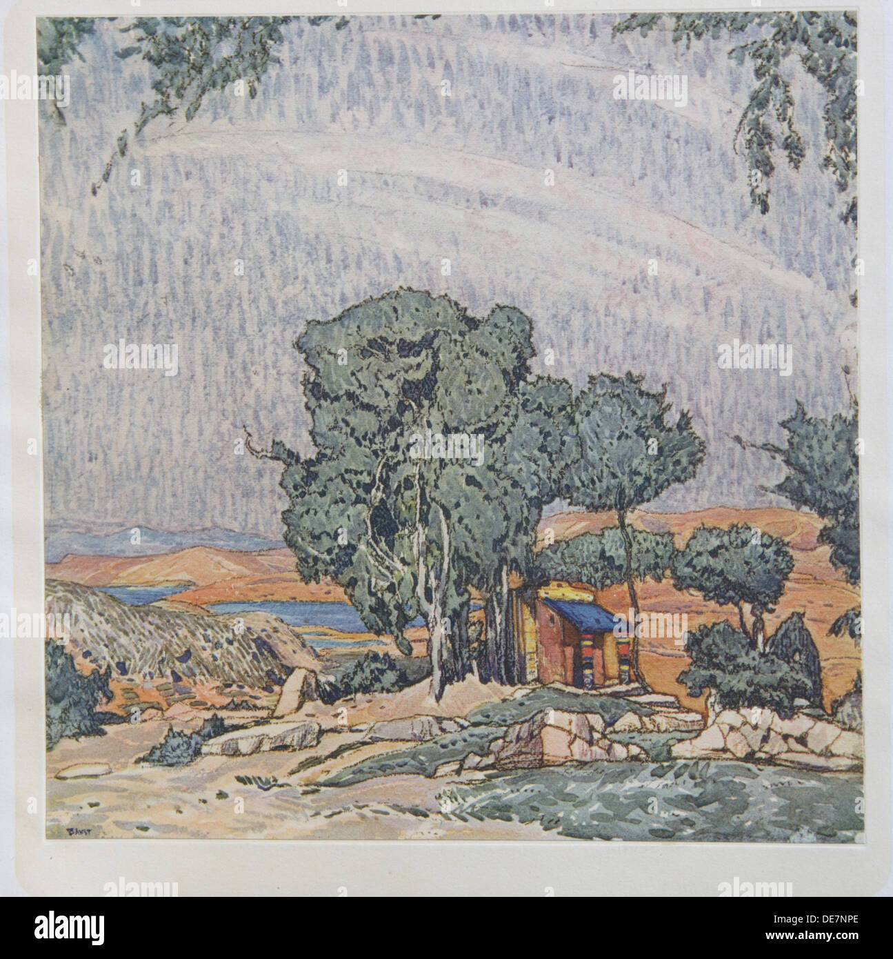 Stage design for the ballet Hélène de Sparte by E. Verhaeren and D. de ...