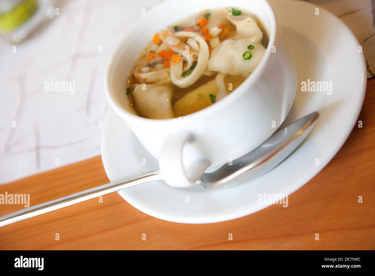 a german wedding soup Stock Photo - Alamy
