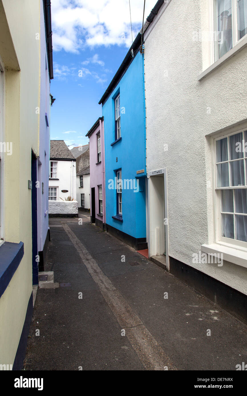 Colourful Cottages in Appledore Stock Photo - Alamy