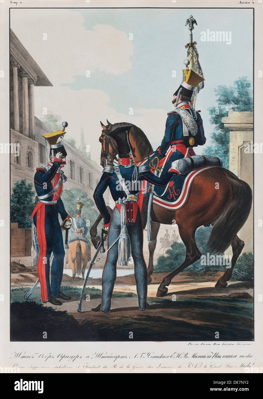 Lithograph of russian uhlans hi-res stock photography and images - Alamy