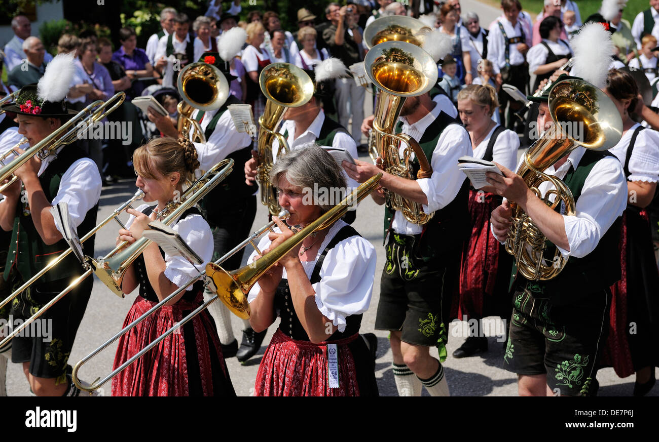 Germany, Bavaria, People marching at folklore festival Stock Photo - Alamy