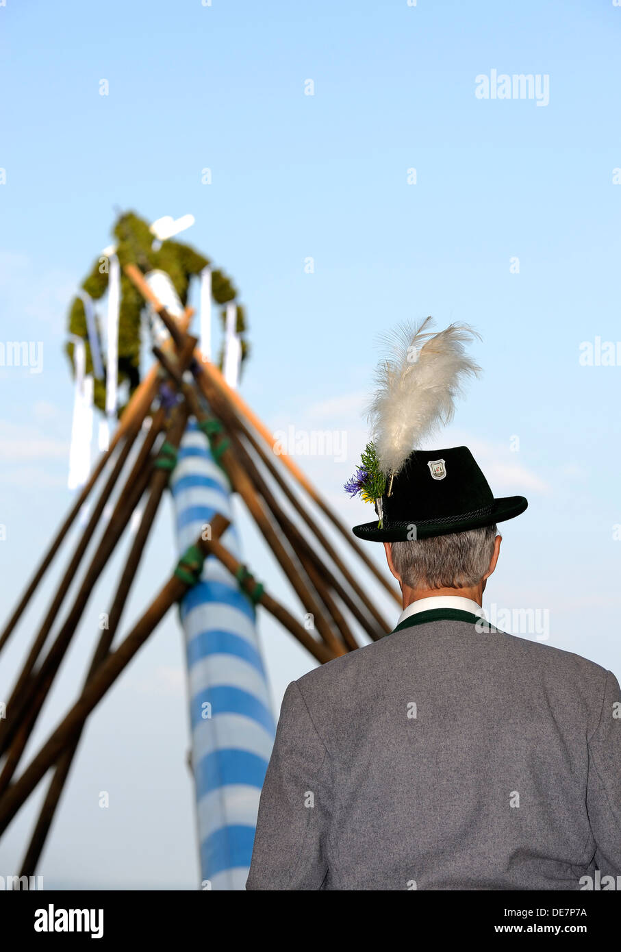 Man in front of maypole hi-res stock photography and images - Alamy