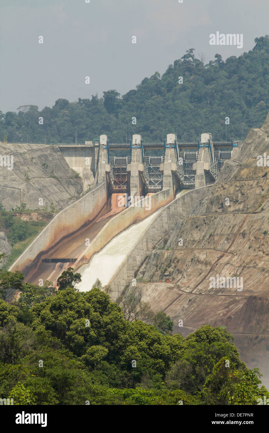 Malaysia, Sarawak, View of Bakun Dam on Balui river Stock Photo - Alamy