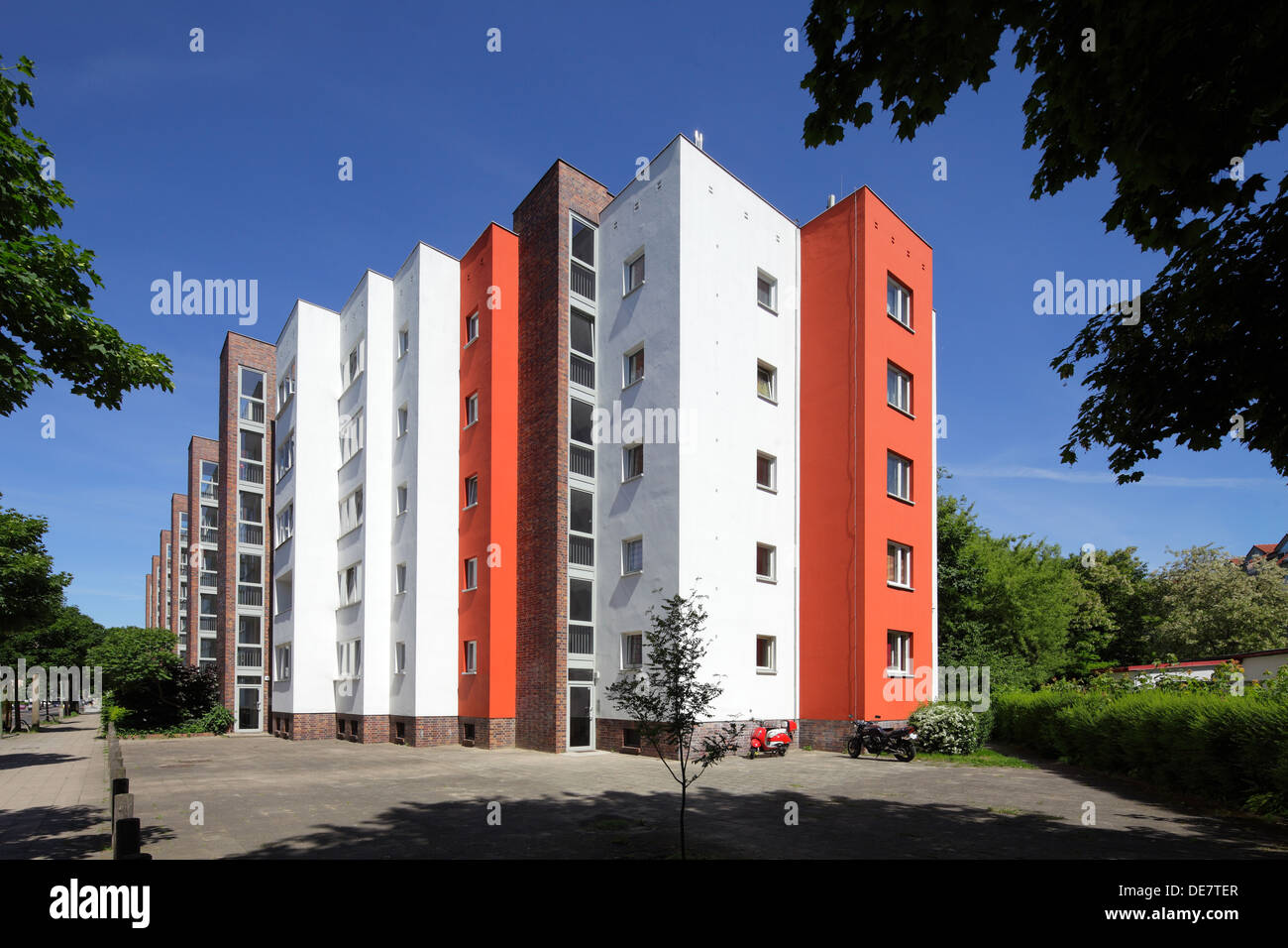 Berlin, Germany, residential buildings in the racetrack in Berlin ...
