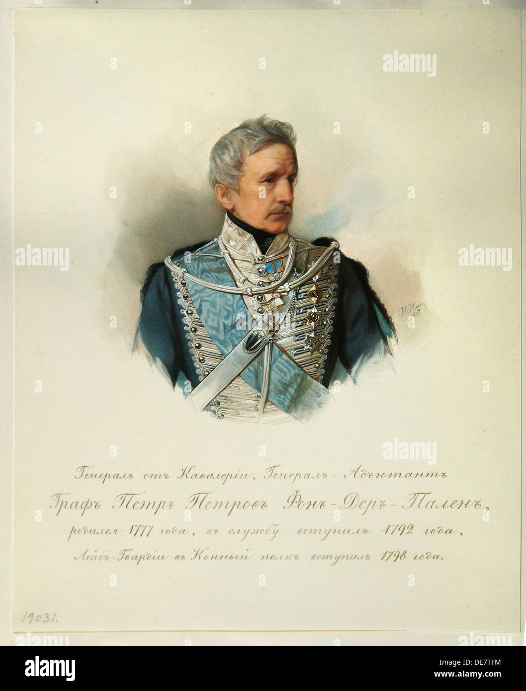 Portrait of General Count Peter Petrovich von der Pahlen (1777-1864 ...