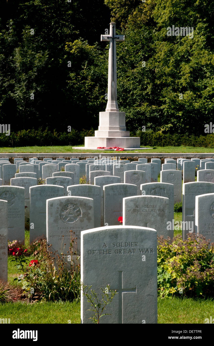 British war cemetery Connaught Cemetery, Thiepval Wood, Somme France ...