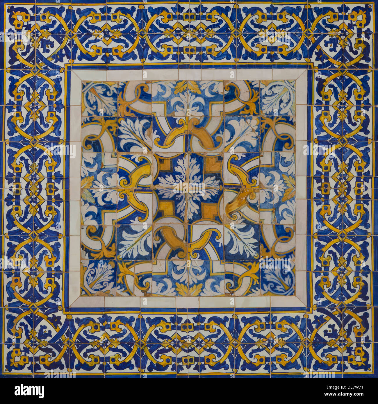 Portugal, Ceramic tilework on house Stock Photo - Alamy