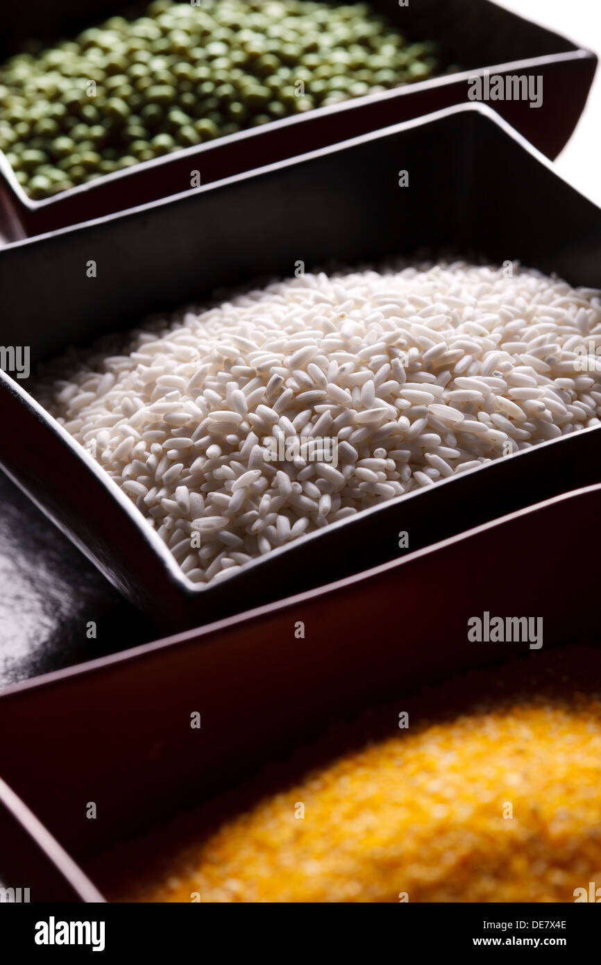 Assorted organic pulses and grains Stock Photo - Alamy