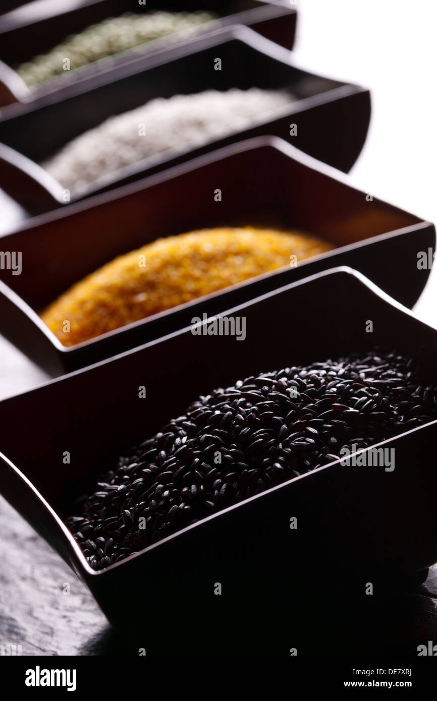Assorted organic pulses and grains Stock Photo - Alamy