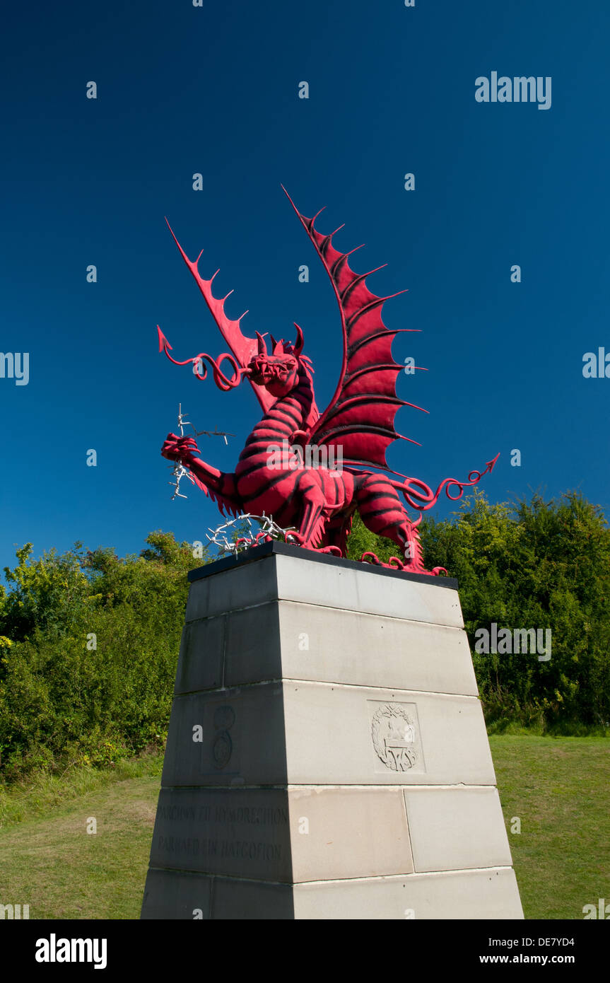 Red Dragon Welsh Division Memorial of Mametz, Somme, France Stock Photo ...