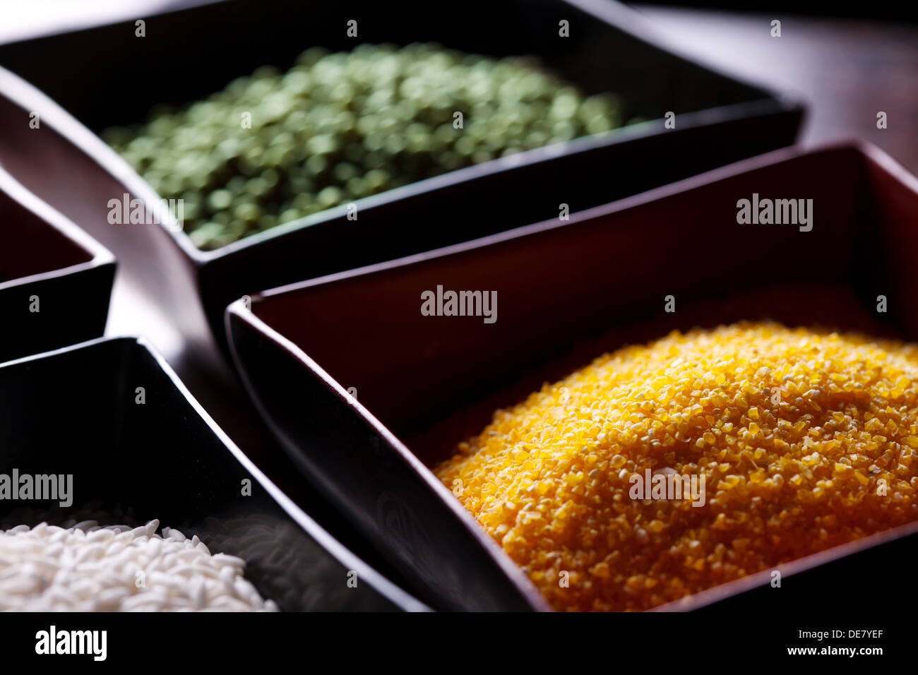 Assorted organic pulses and grains Stock Photo - Alamy