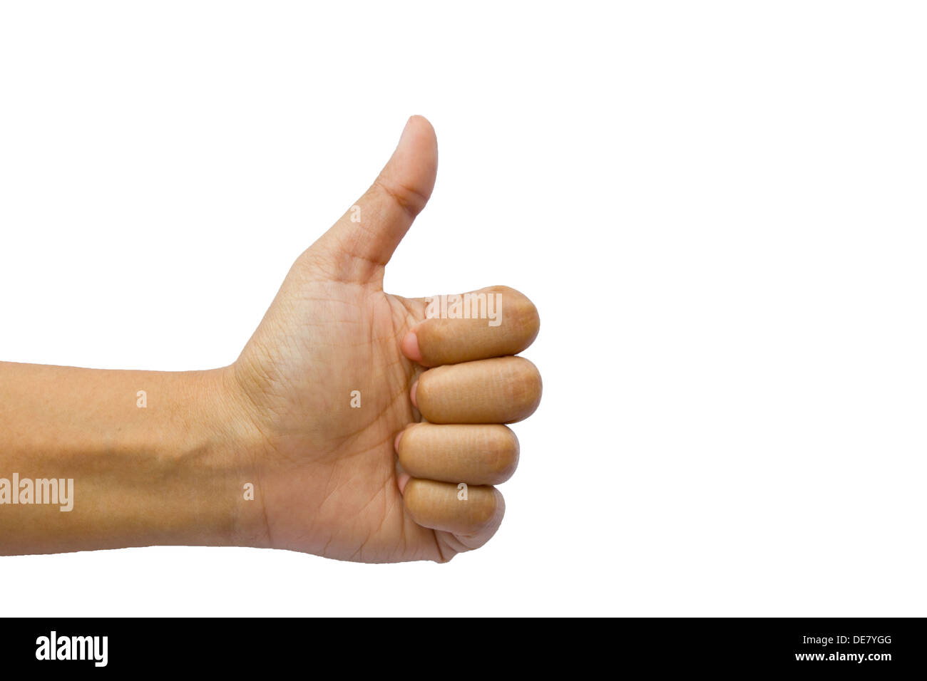 Gesturing hand OK isolated on white Stock Photo - Alamy
