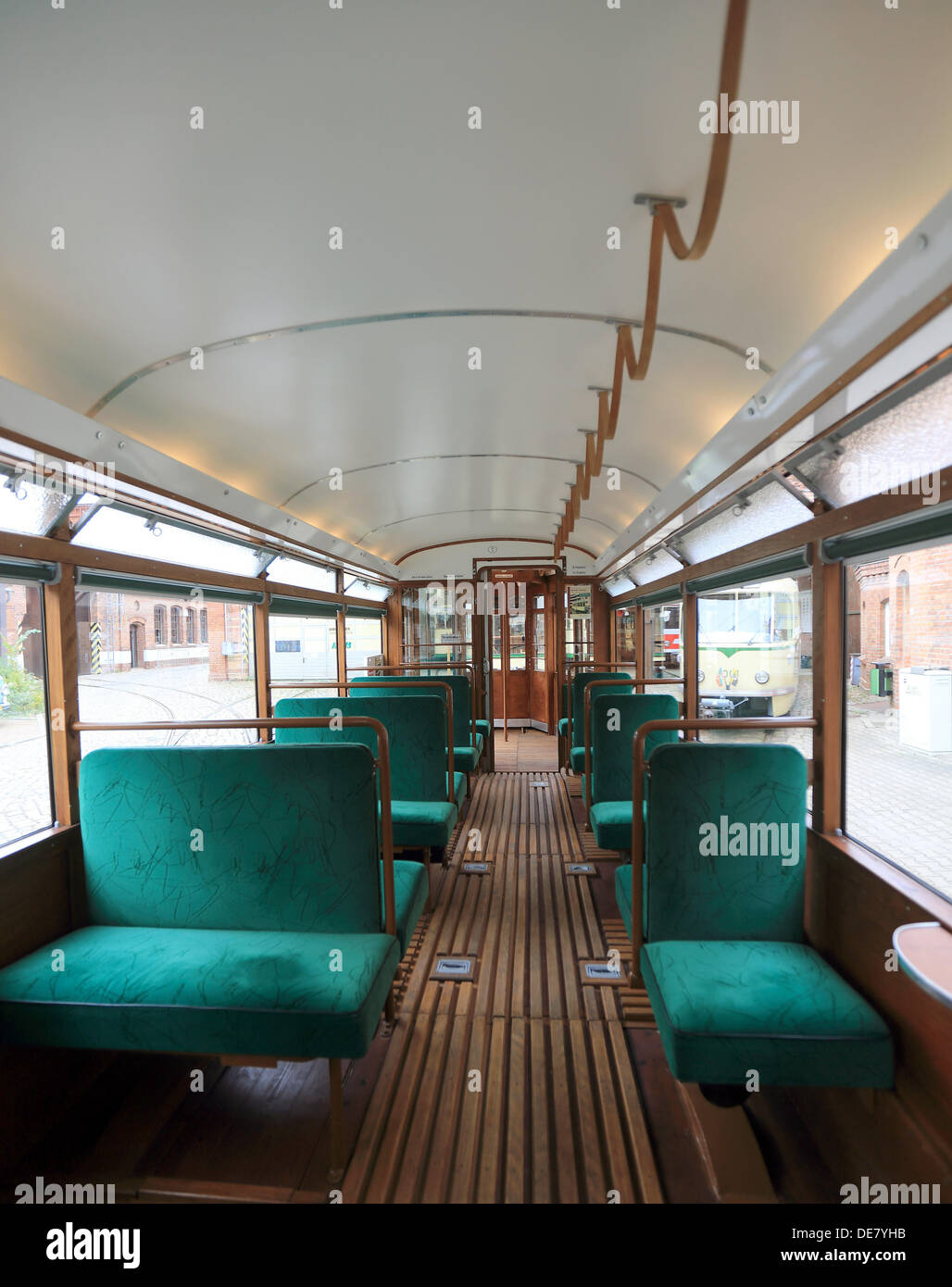 The interior of a so-called 'Hechtwagen' (literally: pike car) is ...