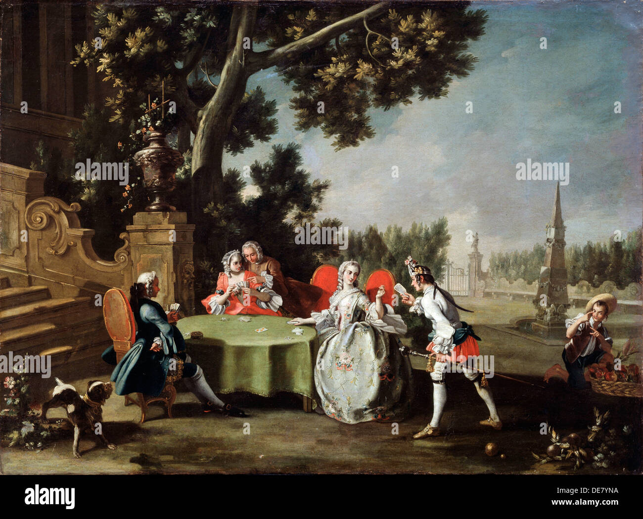 Card game', 18th century Stock Photo - Alamy