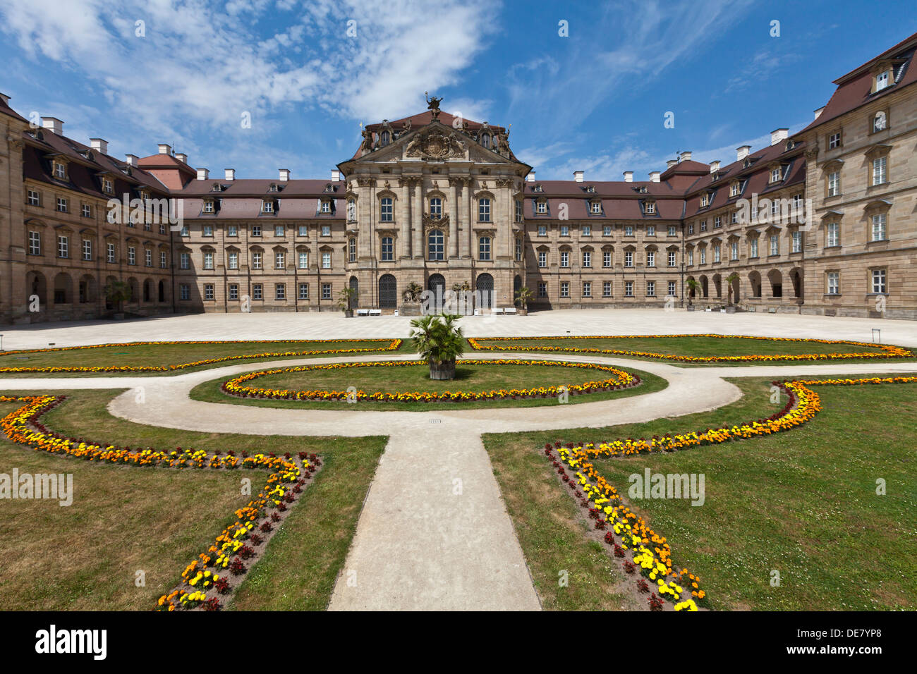 Germany, Bavaria, Pommersfelden, View of Weissenstein Castle Stock ...